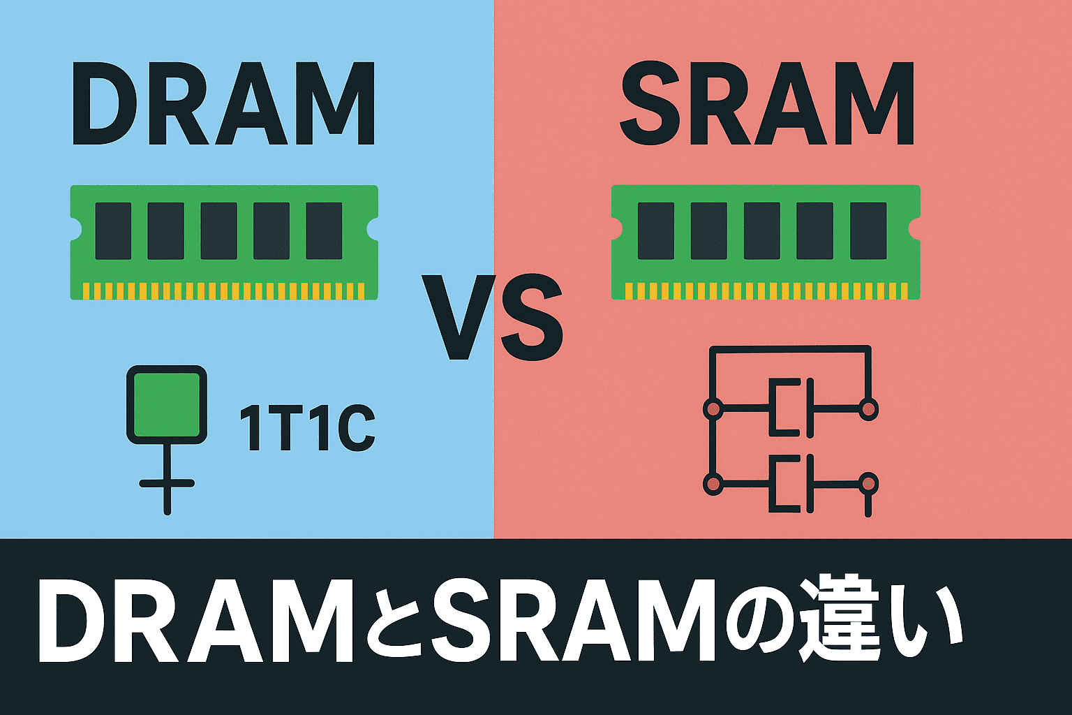 DRAMとSRAMの違い・覚え方を徹底解説！｜IT技術ライフ